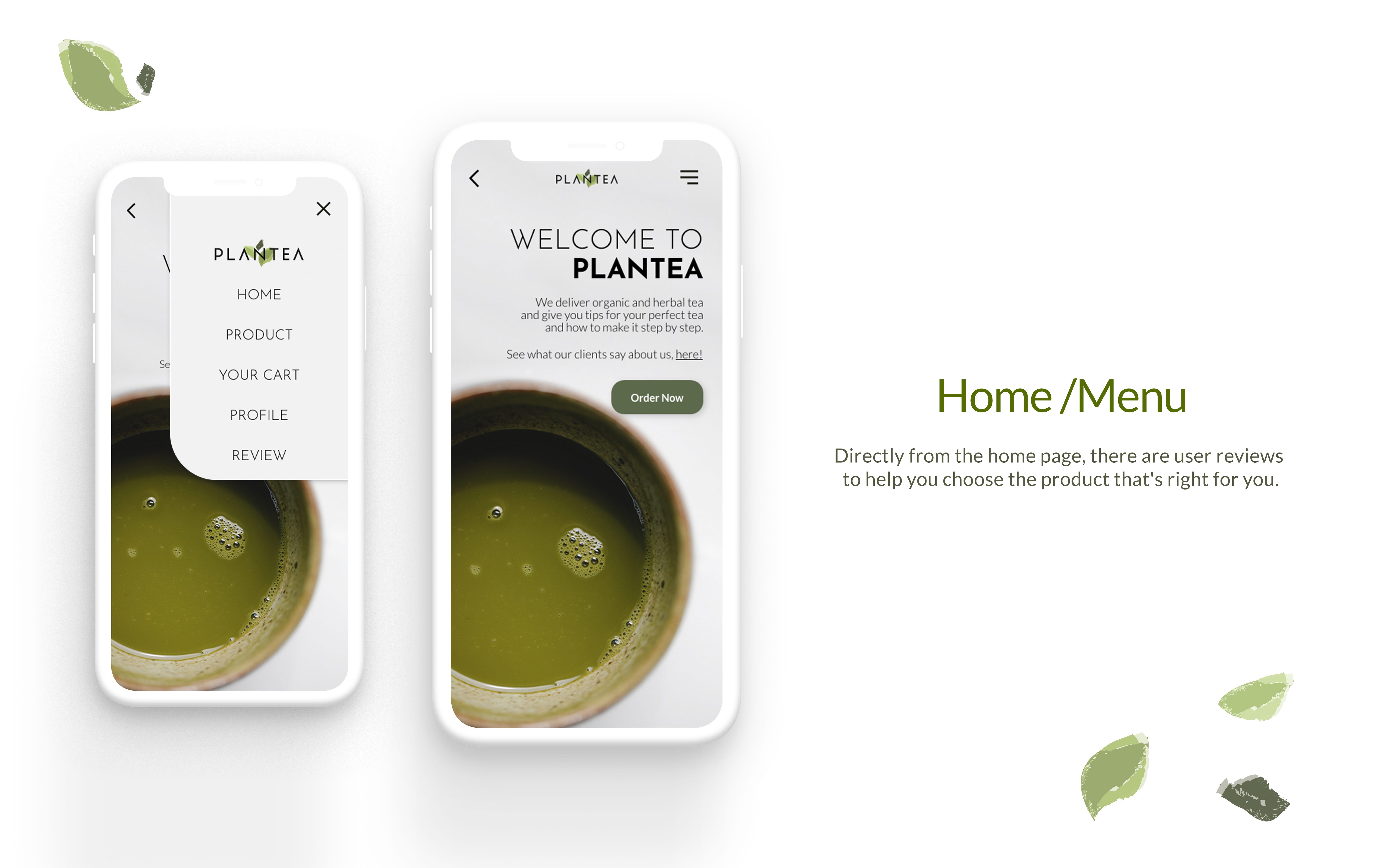 plantea herbal tea app – UI DESIGN – Roberta Cinque – Graphic Designer